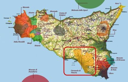 Wine Map Sicily